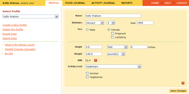 iProfile Canadian 1.1: Help